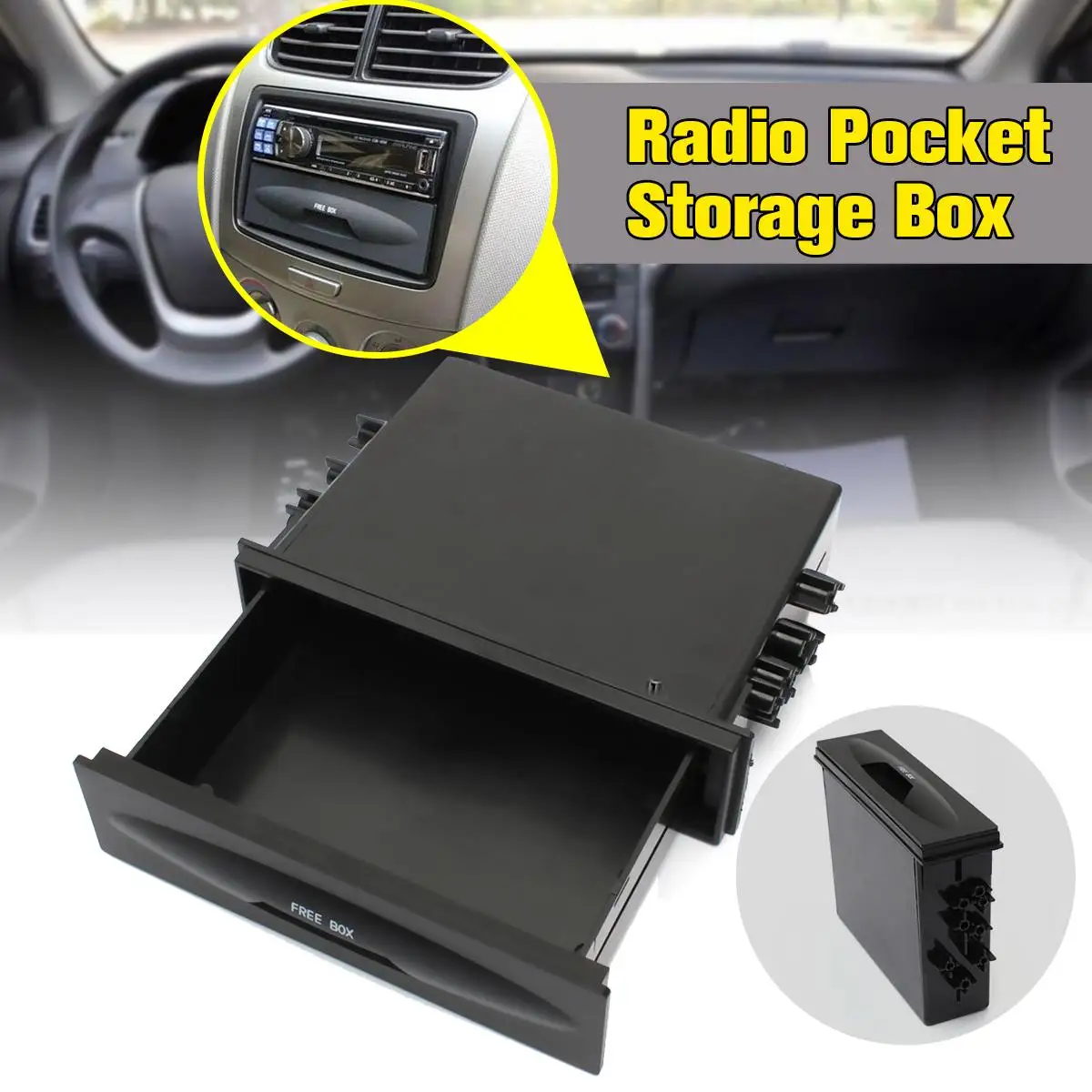 Universal-Car-Storage-Box-CX-38-Single-Layer-auto-Single-Din-Dash-Radio ...