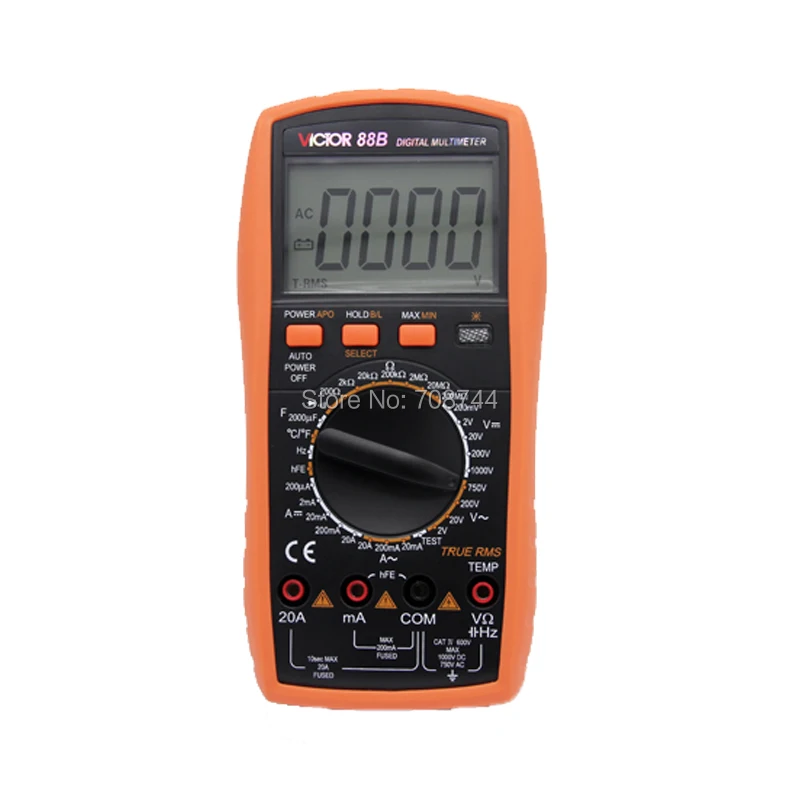 VC88B 3 3/4 Digital Multimeter Auto Range DMM w/Temperature Capacitance ...
