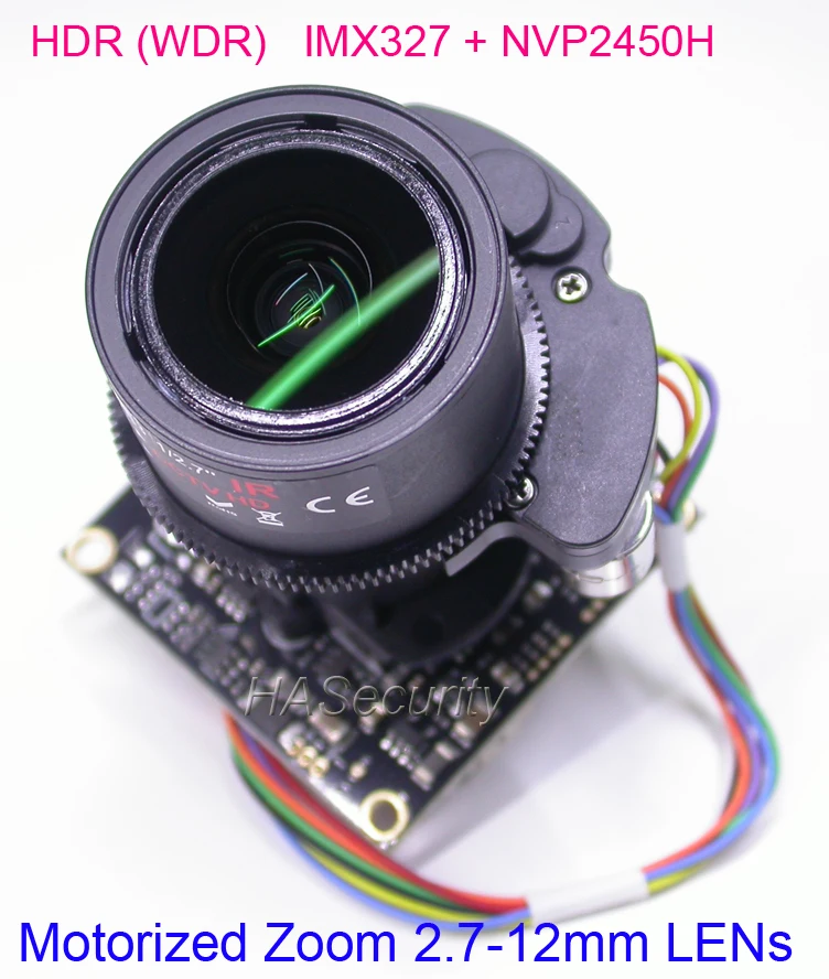 HDR (WDR) motorized Zoom 2.7 12mm LENs AHD H 1/2.8" Sony STARVIS IMX327 ...