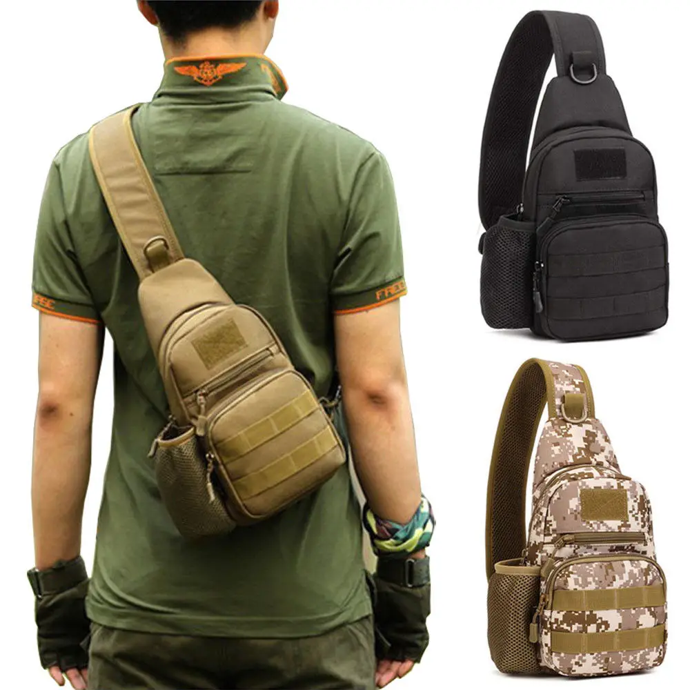 Men Travel Outdoor Hiking Sling Chest Bag Cross body Travel Bag ...
