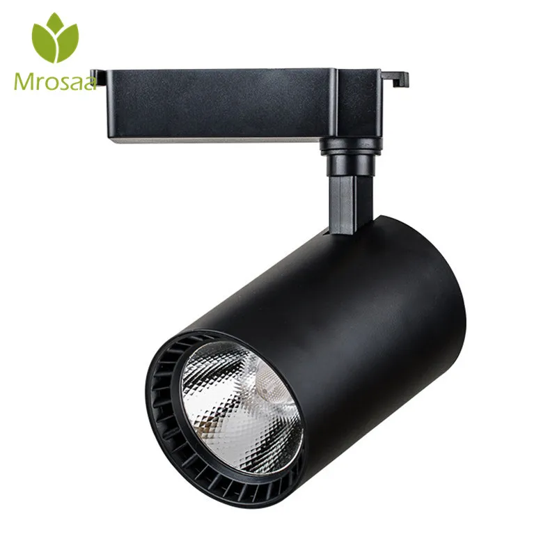 LED Track Light 12W 20W 30W COB Chip Clothing Store Rail Spotlights ...