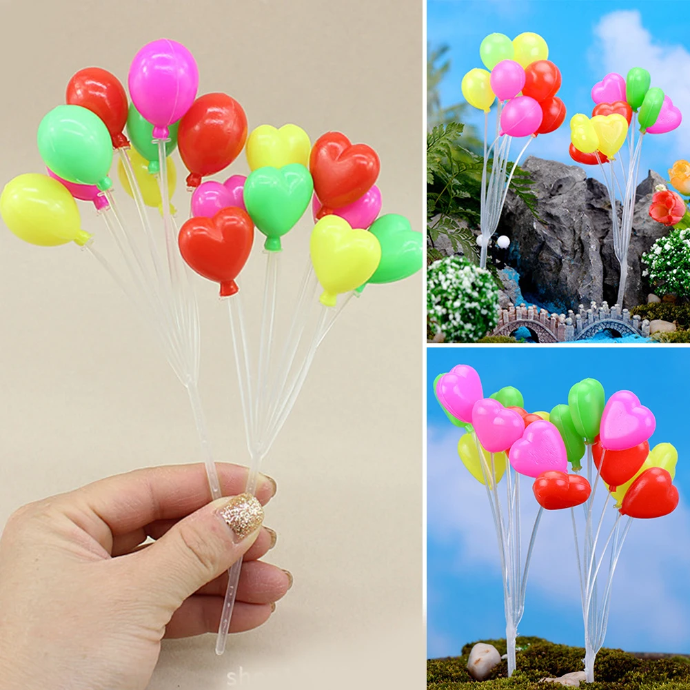 Mini Balloon Bouquet Cute Plastic Tube Balloon Bouquet Cluster for Cake ...