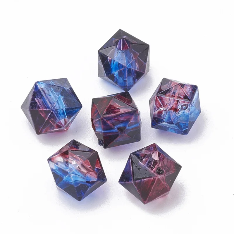 100pcs-bag-Acrylic-Beads-Geometry-Polygon-Bead-for-Necklace-Earrings ...