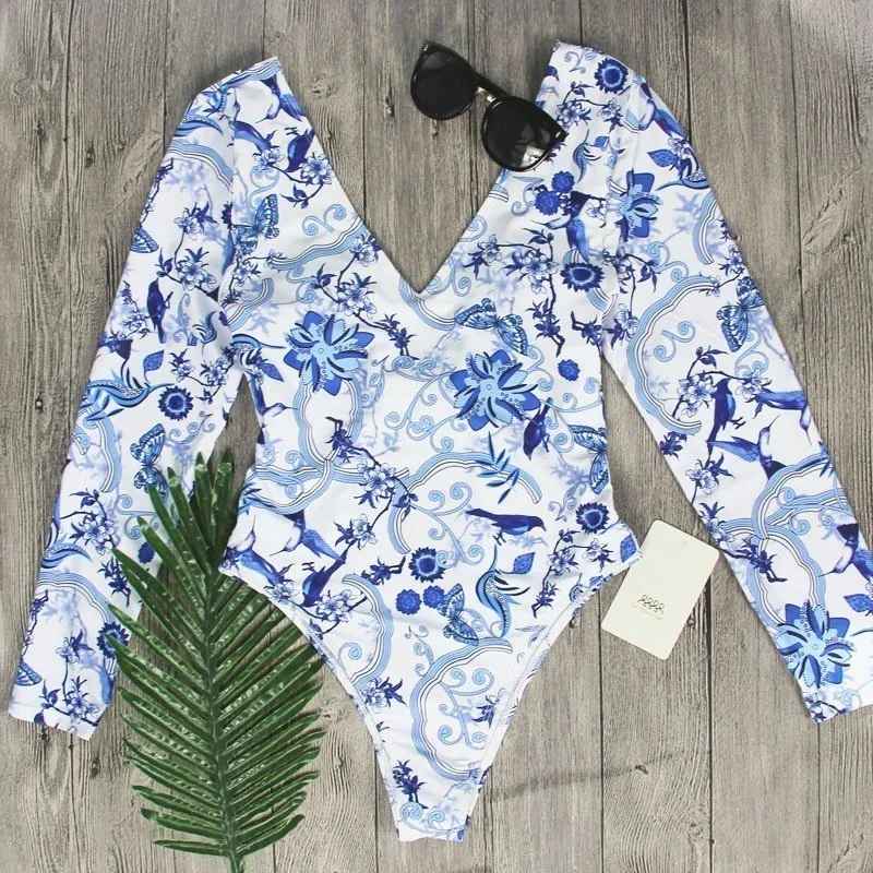 2019 Explosion spring Summer Swimwear Women Backless One Piece Slim ...