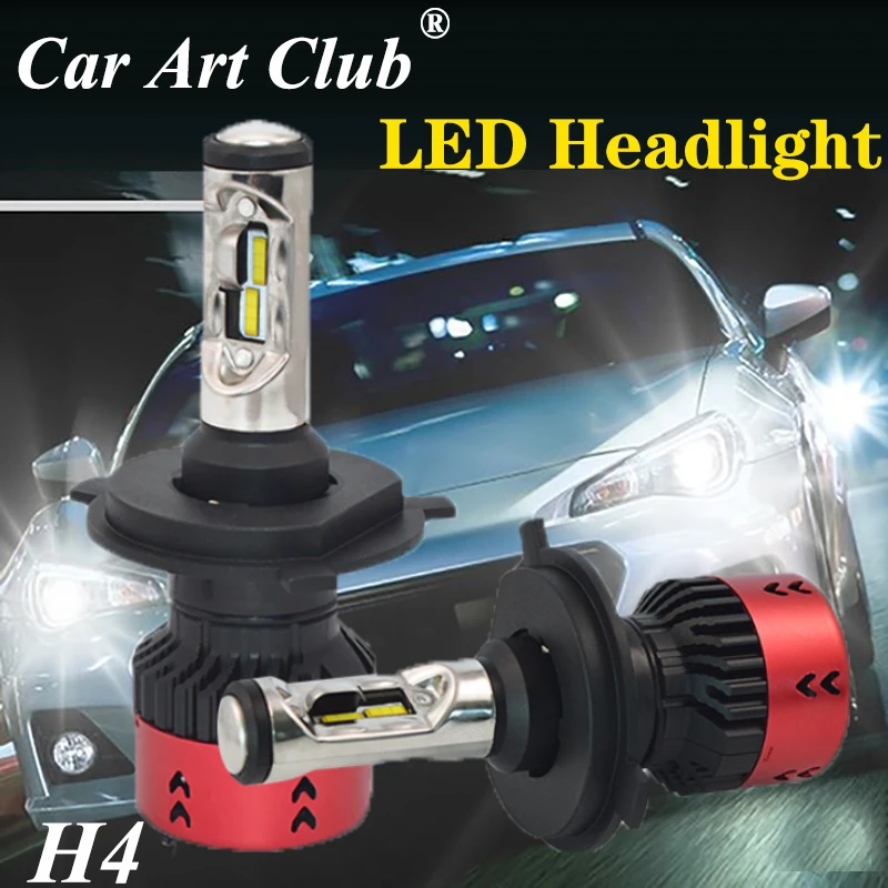 H4/9003/HB2 Headllight Lâmpada LED Carro auto farol 12 V 24 V Auto ...