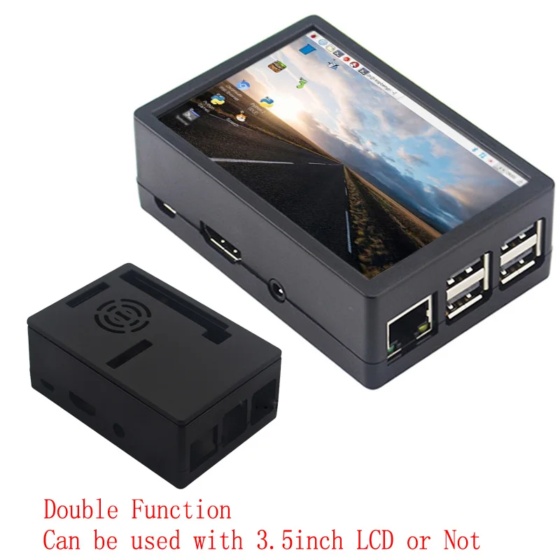Raspberry-pi-3-model-b-4B-zero-3-5inch-LCD-Display-case-double-function ...