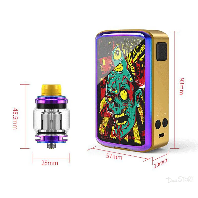 Electronic Cigarette High Power Vape Kit 228W Box Mod With 5Ml Atomizer ...