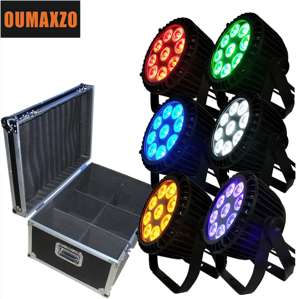 6pcs/lot flightcase Stage Waterproof Par Lighting LED Par Can 9x10w ...