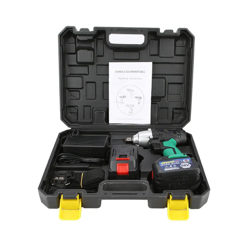 88V Lithium Battery Powered Brushless Impact Spanner 1/2 " Universal ...