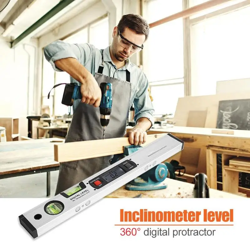 360 Digital Level Protractor Inclinometer Angle Finder Bevel Caliper ...
