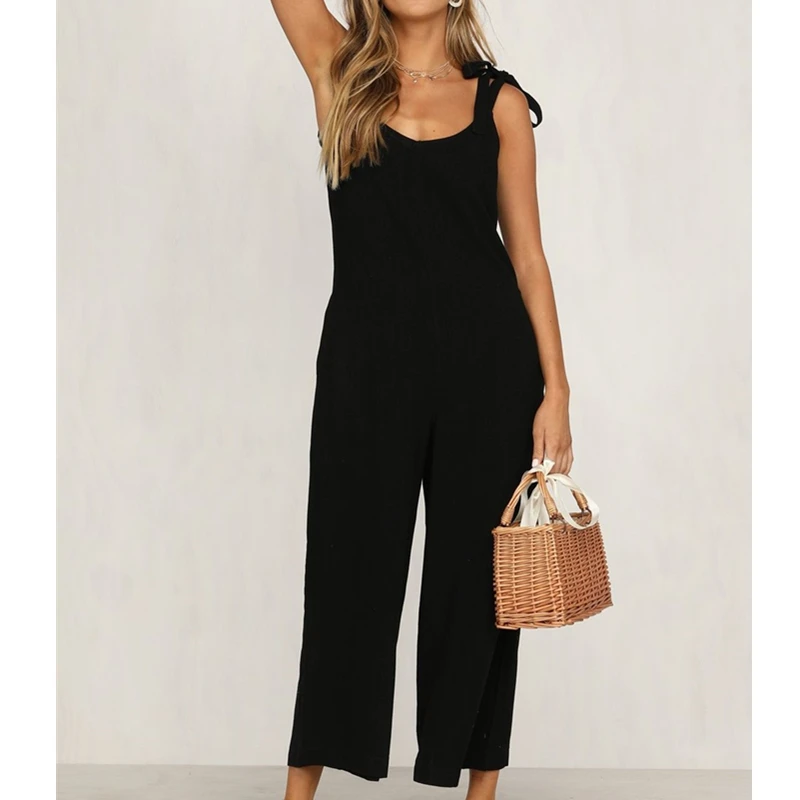 Sommer Overall Sexy Frauen Strampler Einfarbig Ärmellose Overall ...