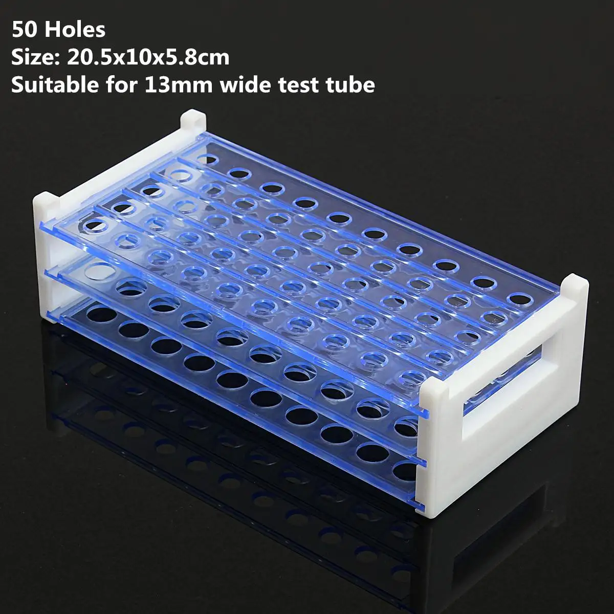 Generic Laboratory Plastic Test Tube Rack Holder Stand For 8-18mm Test ...