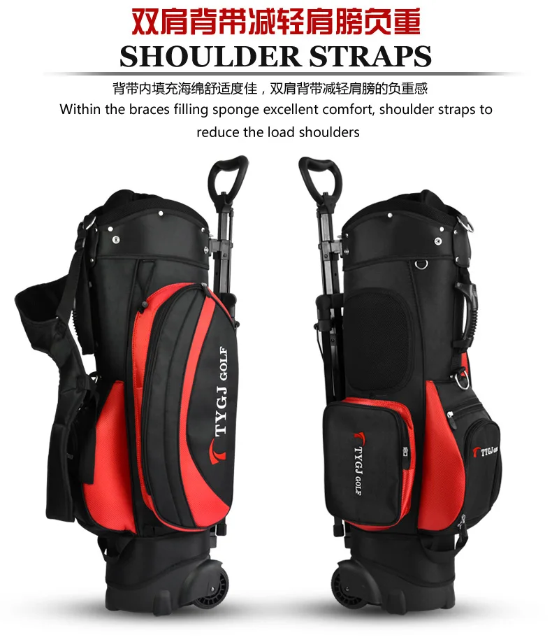 Authentic TTYGJ Brand Golf Men/Women Rack Bags Stand Pulleys Trolley ...