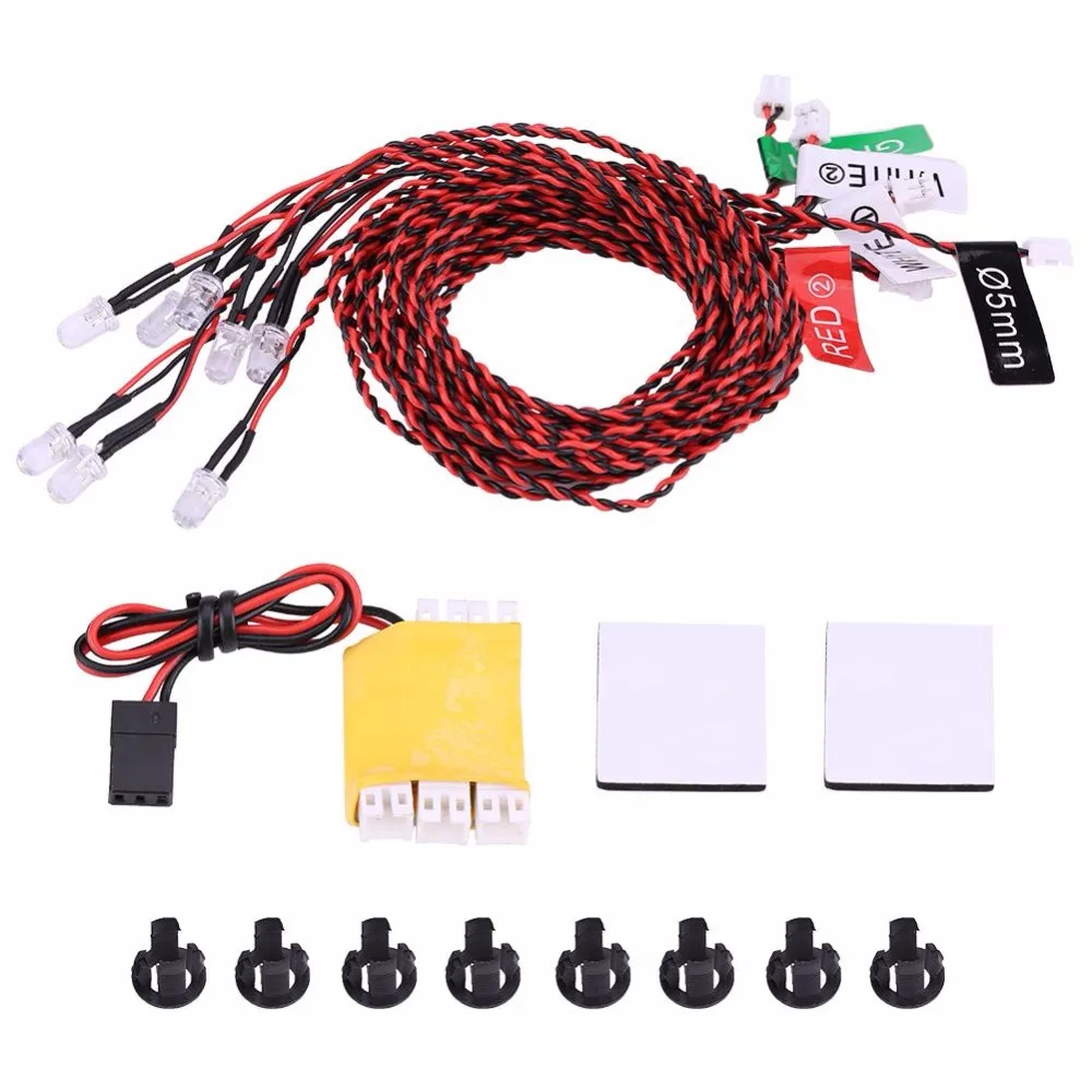 RC Lights 8 LED Lighting System Kit Simulation Flashing Lights With ...