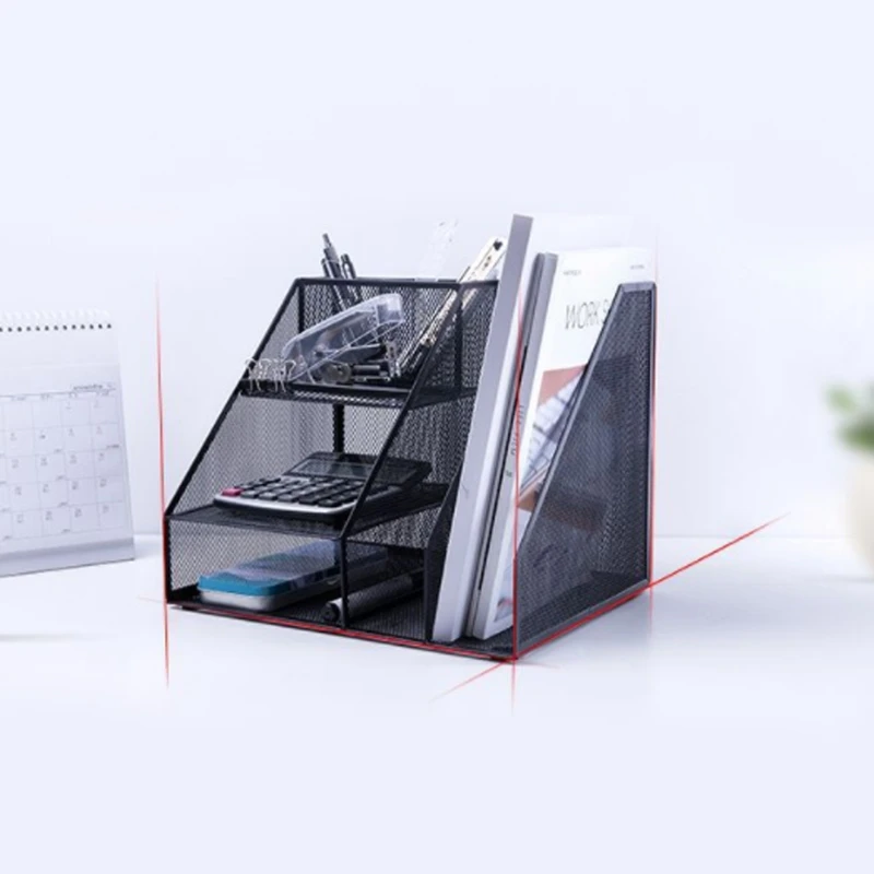 Home Office Desktop Office storage File Rack Organizer Sorter Black ...