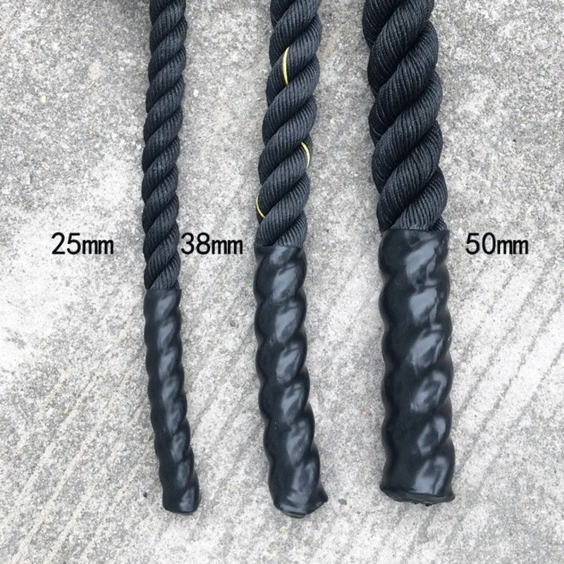 50MM-3M-Heavy-Jump-Rope-Weighted-Battle-Skipping-Ropes-Power-Training ...