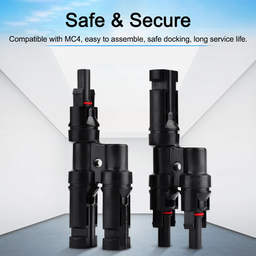 Solar Panel Connectors SJZ SUN RUN Solar Panel Y Branch Connector 2 To ...