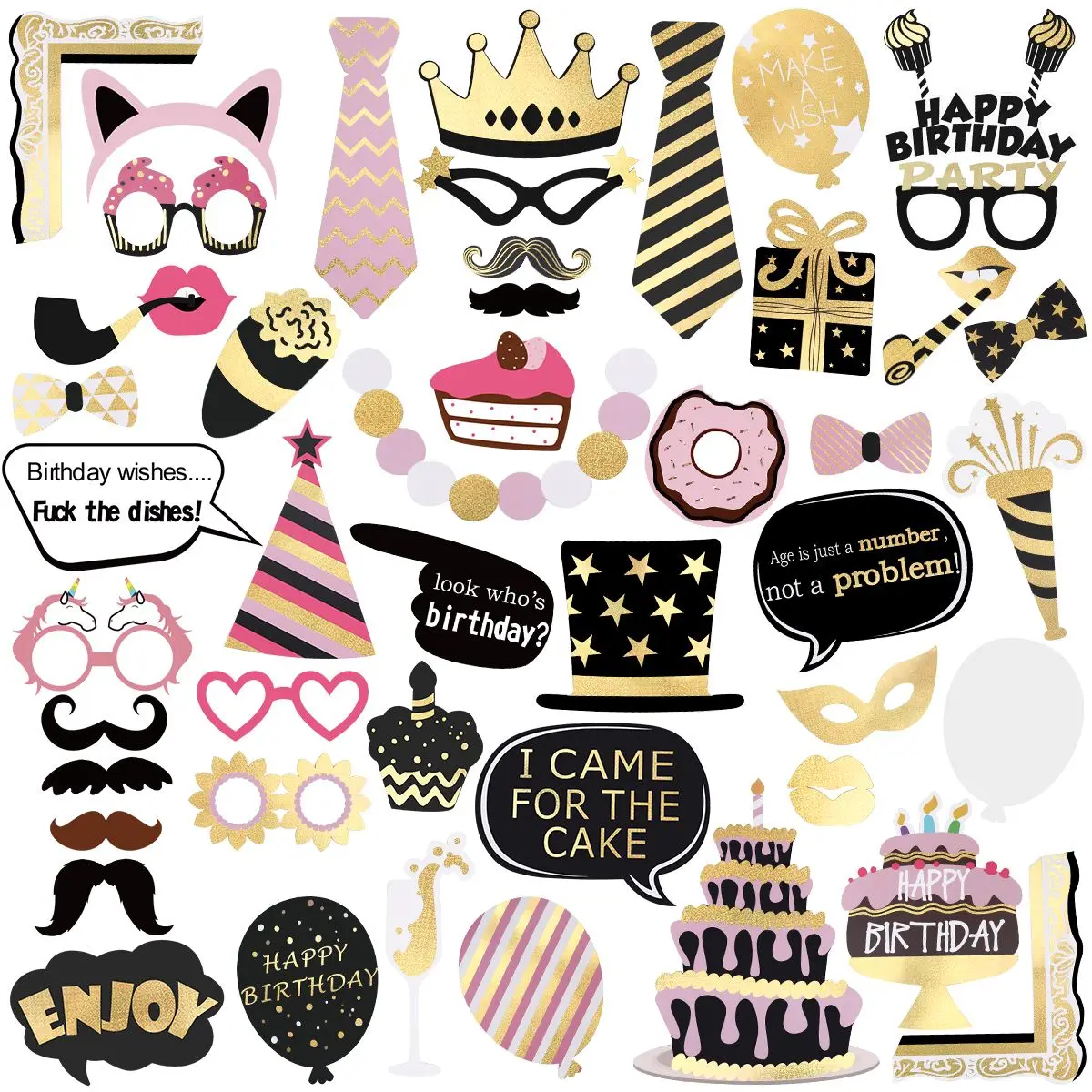 Aliexpress.com : Buy 48pcs/Set Funny Photo Booth Props Creative Pose ...