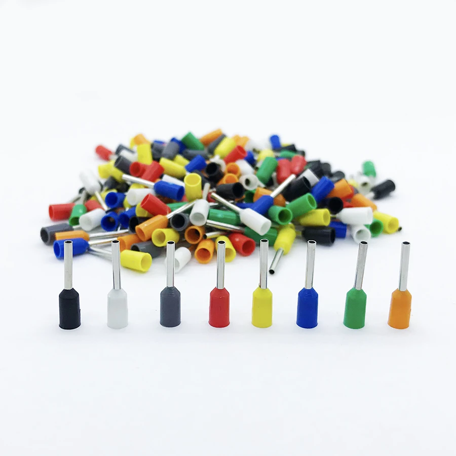 Tubular terminal E0508 tubular steel wire cold-press connector ...