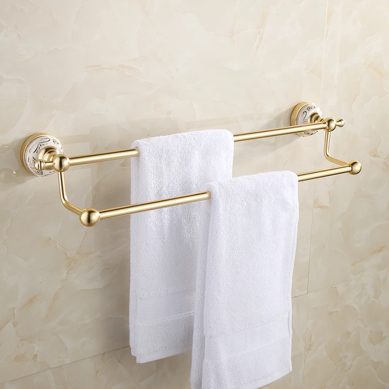 Mounted Gold Towel Bars Bathroom Double Towel Rod Bathroom Accessories Mounted Gold Towel Bars Bathroom Double Towel Rod Bathroom Accessories