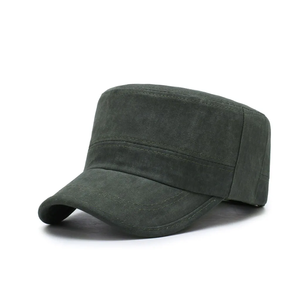 Vintage Cotton Military Hats Men Washed Tactical Army Flat Caps ...