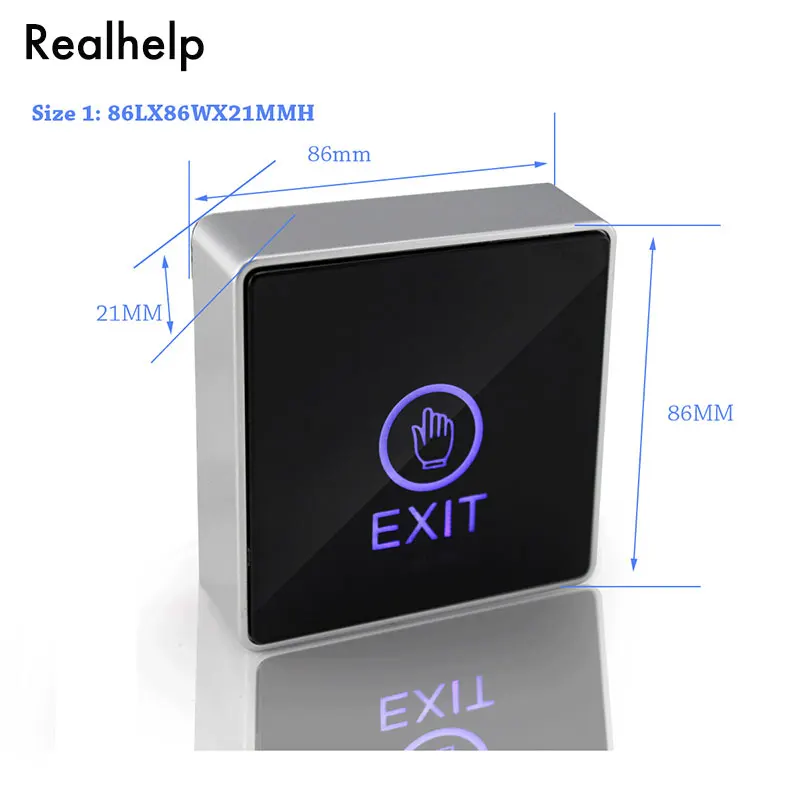 Touch Pad DC12V Exit Button Door Entrance Guard Exit Release Push ...