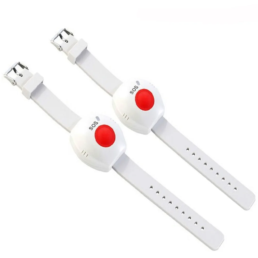 Pulseira de alarme para idosos, 2 peças, botão de emergência de alarme ...
