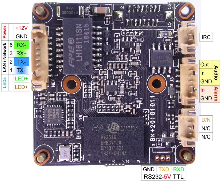 IPC (1080P) 1/2.8" SONY STARVIS IMX307 CMOS image sensor+ Hi3516E V100 ...