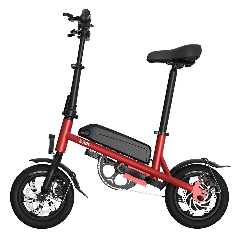 Mini Electric Bike 12 Inch Two Wheesl 36V Brushless Motor Color Red ...