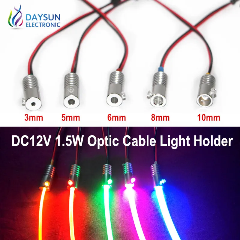 New 9 Colors Mini Optic Fiber Light Source for Car Atmosphere Light ...