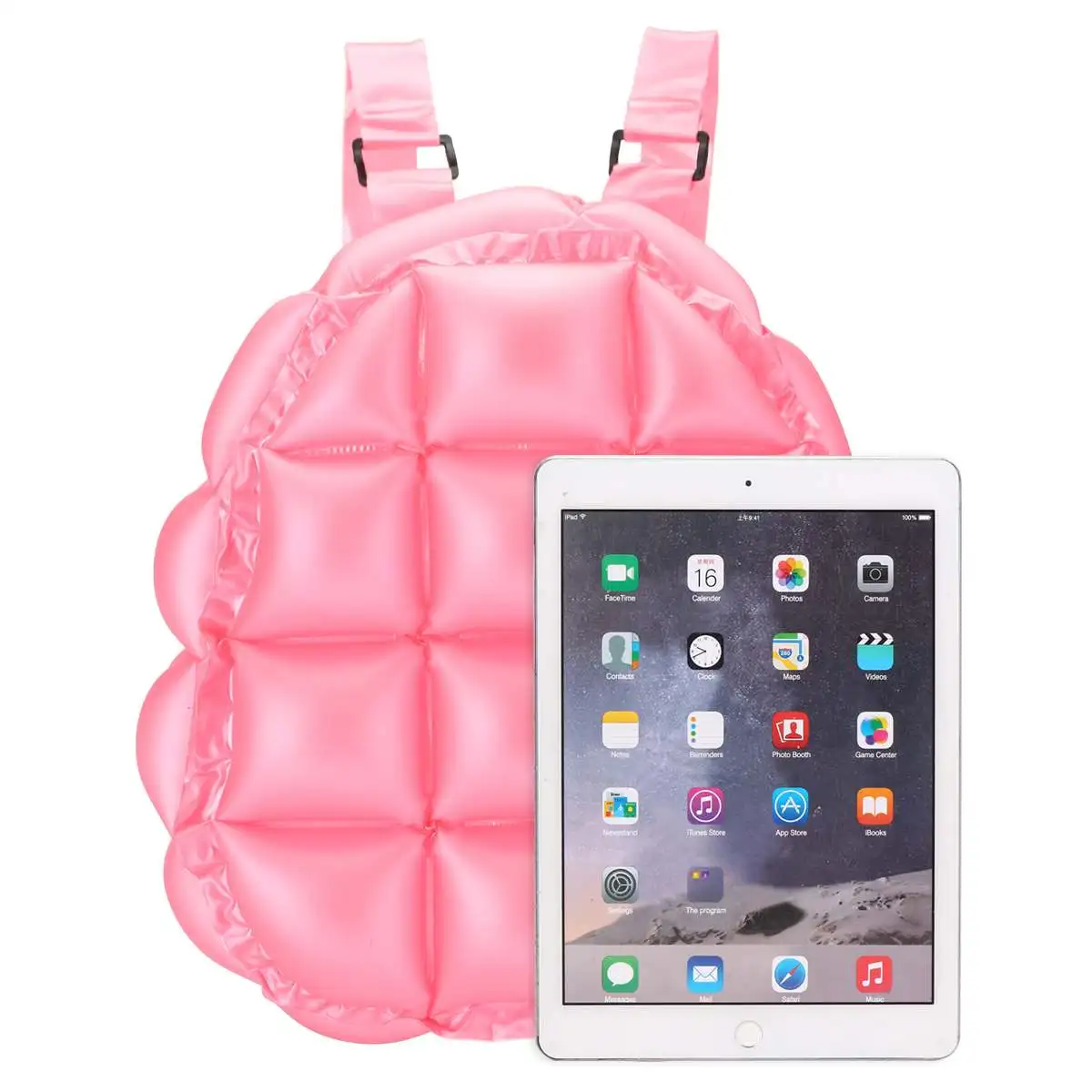 Inflatable Bubble Blow Up Backpack Girls Space Bags School Bag Pack 90s ...