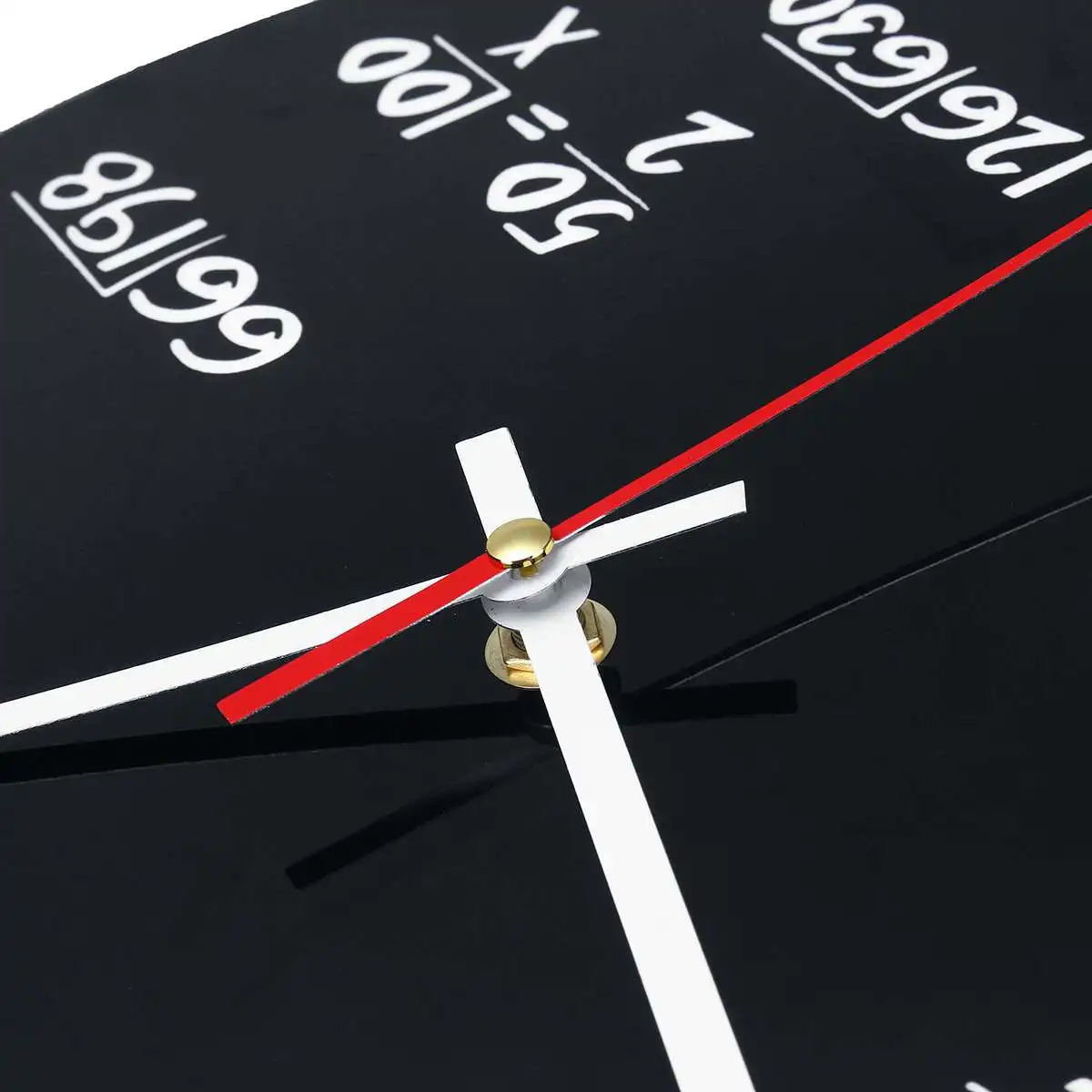 Matte Black Metal Mathematics Math Algebra Blackboard Pi Wall Clock ...