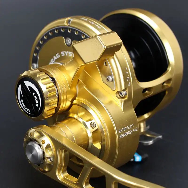 Madox Slow Jigging Reel Pe6 # 400m Max Drag 35kg 11BB Drum Reel Alarm Full Metal Alloy reel Deep ...