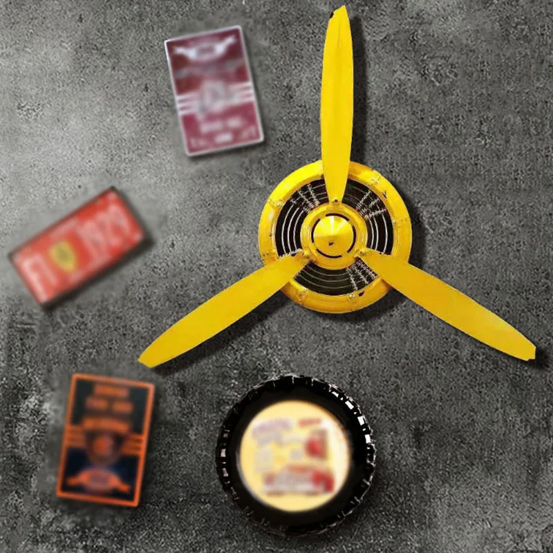 Industrial Air Plane Propeller Metal Wall Clock Aeroplane Home Art ...
