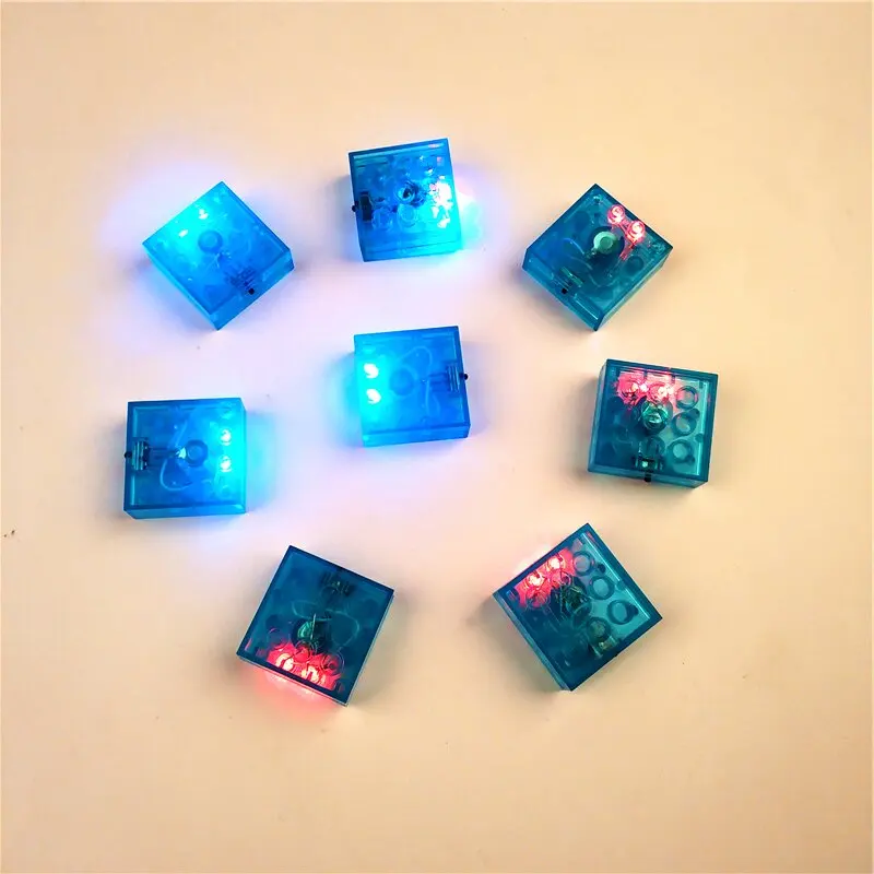 5Pcs DIY Building Blocks Bricks Colorful LED Light emitting Baby ...