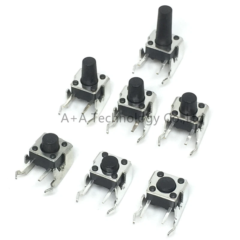 PCB Momentary Tactile Tact Push Button Switch Right Angle With stent 6 ...