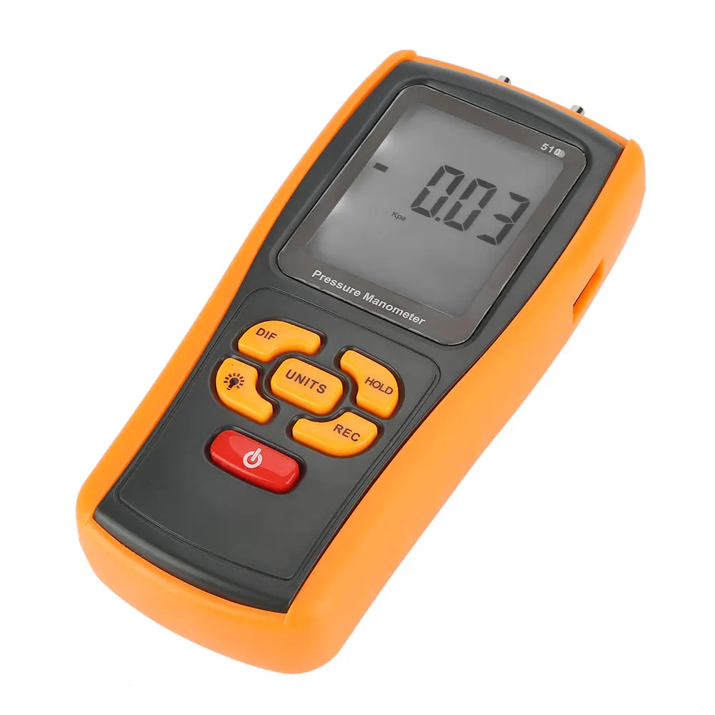 GM510 Portable Digital LCD Display Pressure Manometer 10kPa Pressure ...