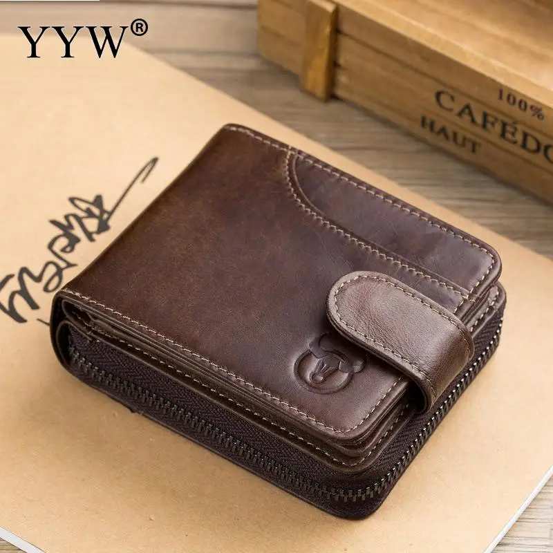 BULLCAPTAIN 2019 Genuine Leather Men Wallets Fashion Vintage Male Short ...