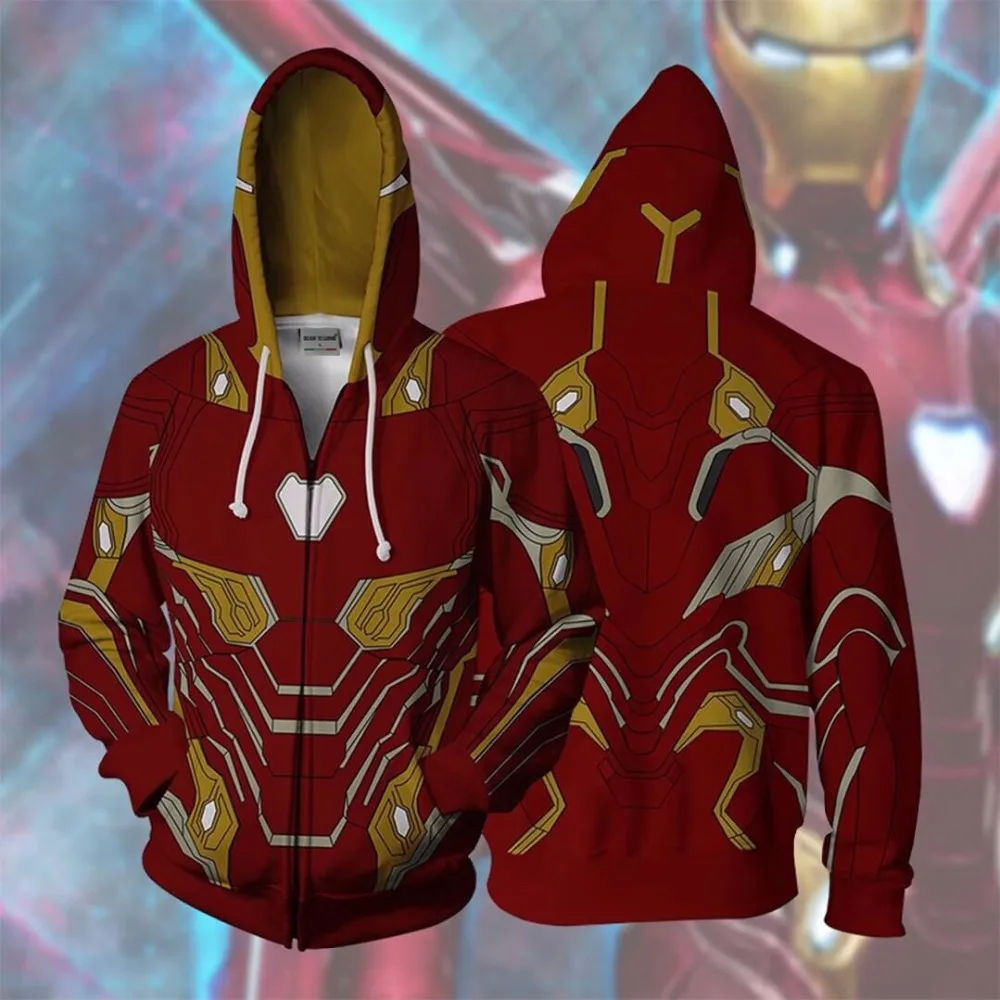 BIANYILONG 2018 Men Hooded Infinity War Iron Man 3D Printed Hoodies ...