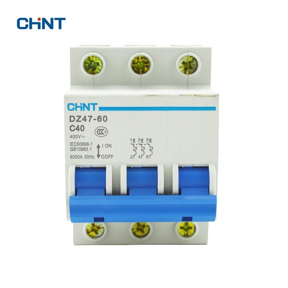 CHINT disyuntores DZ47 60 3P 40A, voltaje de bobina 230/440V C40, interruptor de aire, disyuntor ...