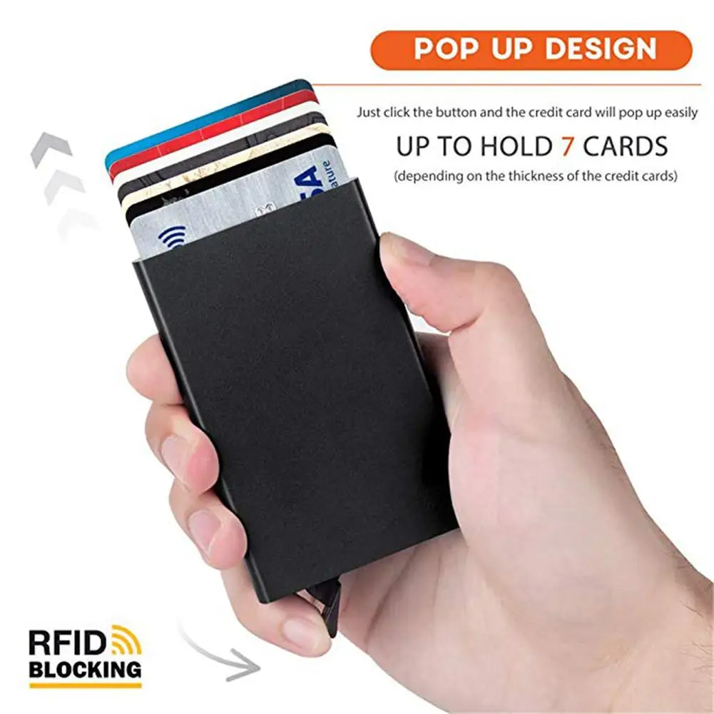 RFID Card Holder Nfc Credit Cards Case Minimalist Slim Wallet Front ...