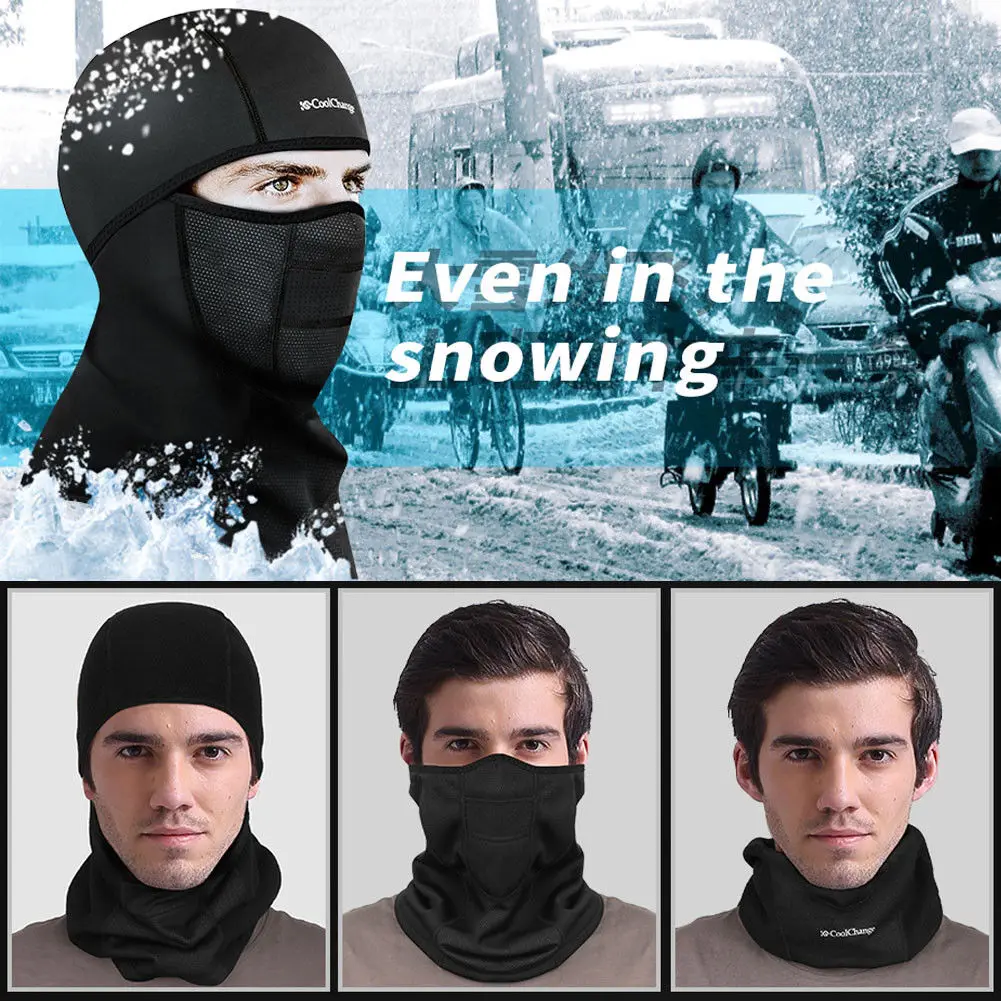 Cold Weather Windproof Thermal Fleece Neck Warm Balaclava Ski Snow Face ...