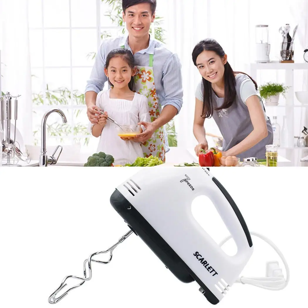 7 Speed Electric Hand Mixer Egg Beater White 220v Cake Baking Kitchen ...