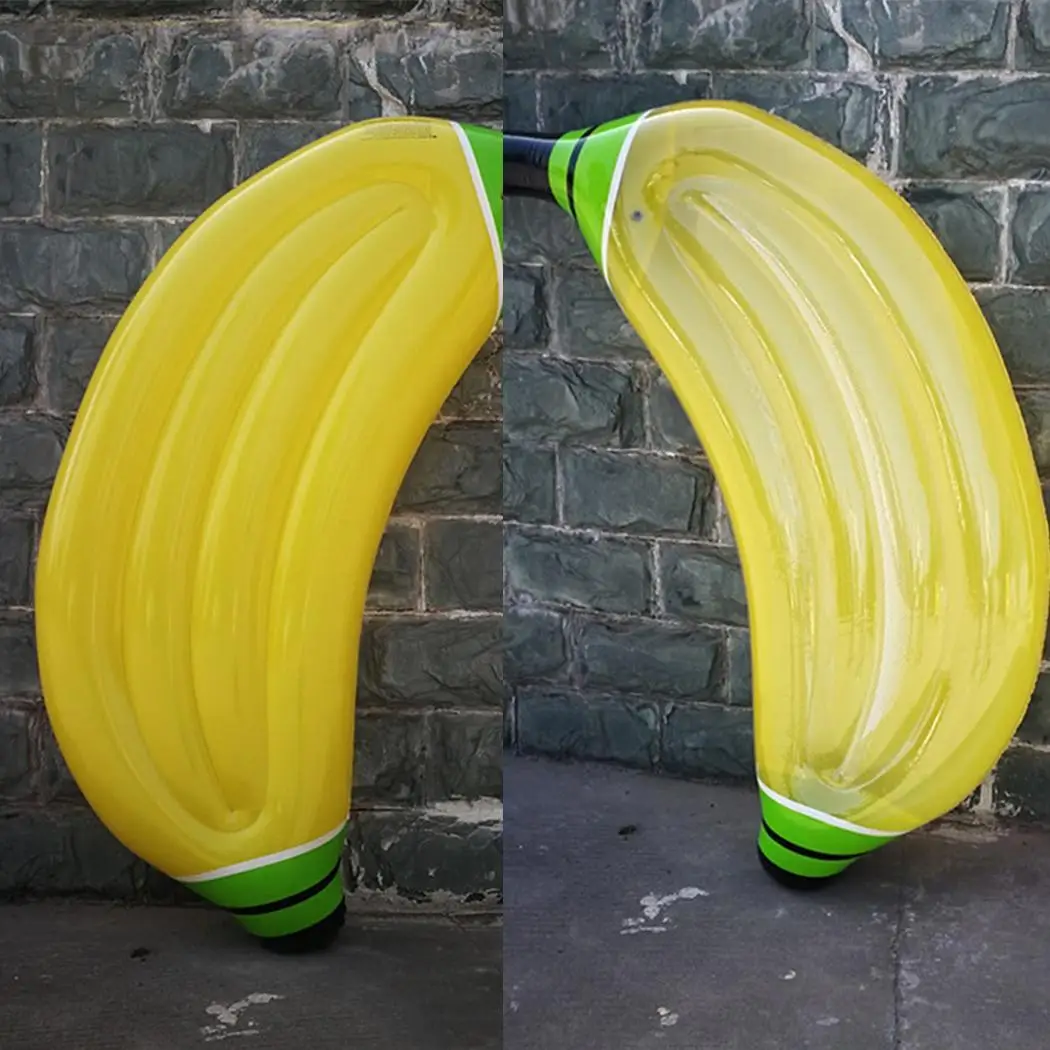Inflatable Banana Shape Floating Row Water Bed Yellow Float Swimming ...