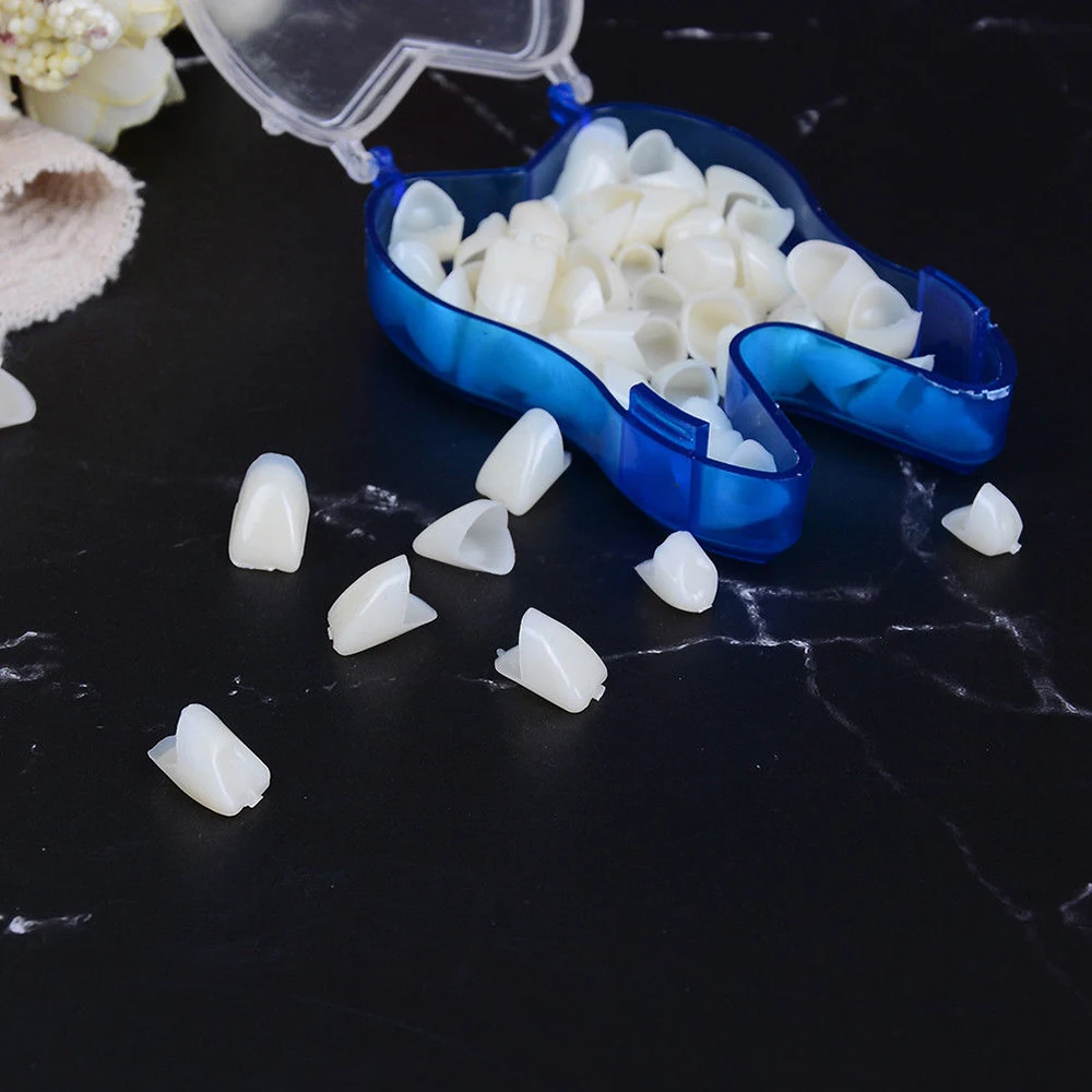 50 pcs Thin Dental Crowns Porcelain Veneers Teeth Molar Temporary Crown ...