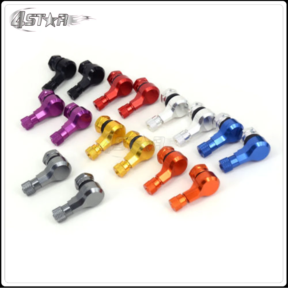 2pcs Universal Motorcycle Aluminum Wheels Tire Tyre Valve Stems Caps 90 ...