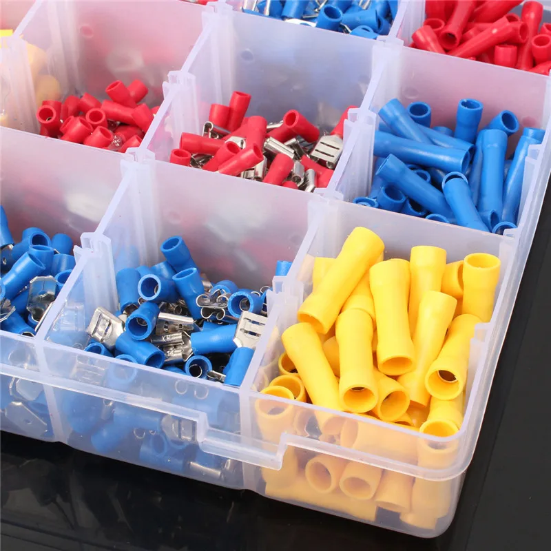 SWILET 1200Pcs Assorted Crimp Terminals Set Kits Insulated Electrical ...