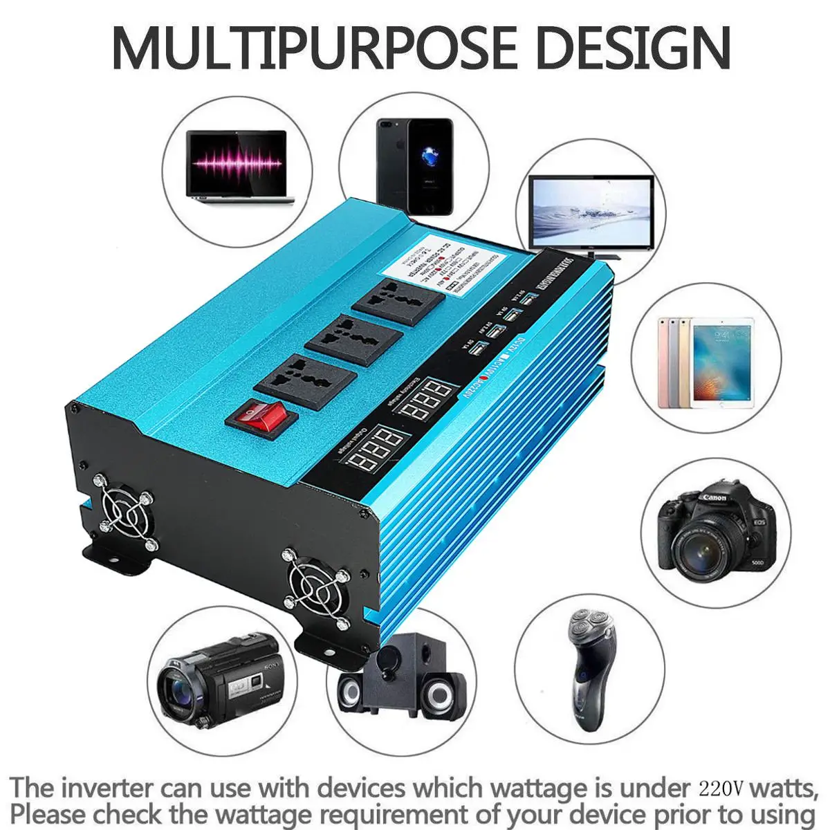 DC48V AC220V 10000W Solar Power Car Inverter Peak Modified Sine Wave ...
