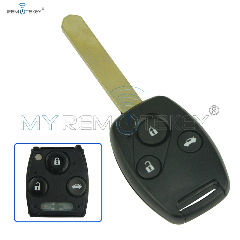 Remtekey For Honda Crv Civic Mlbhlik-1t Remote Key Hon66 3 Button ...