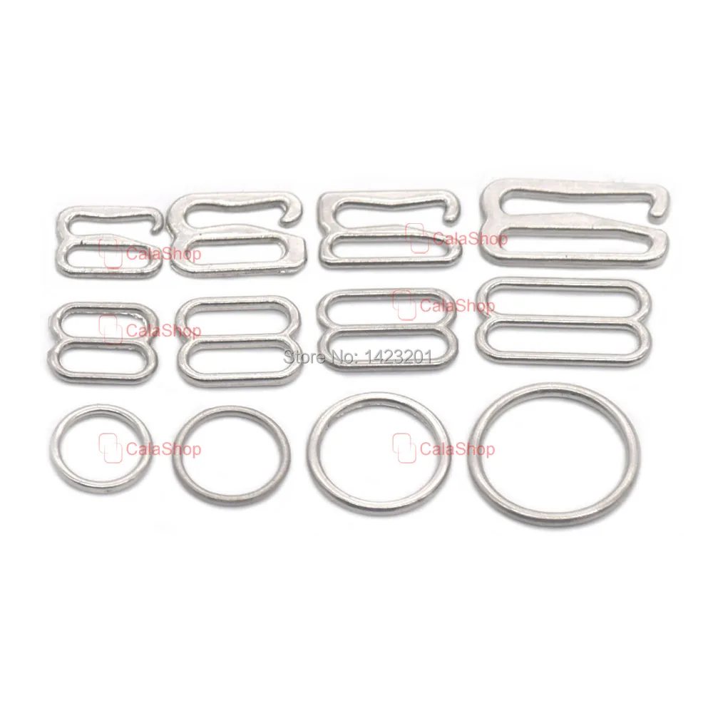 10/25/100 Sets / Lot 8 10 12 15mm Lingerie Strap Adjustment Slider O ...